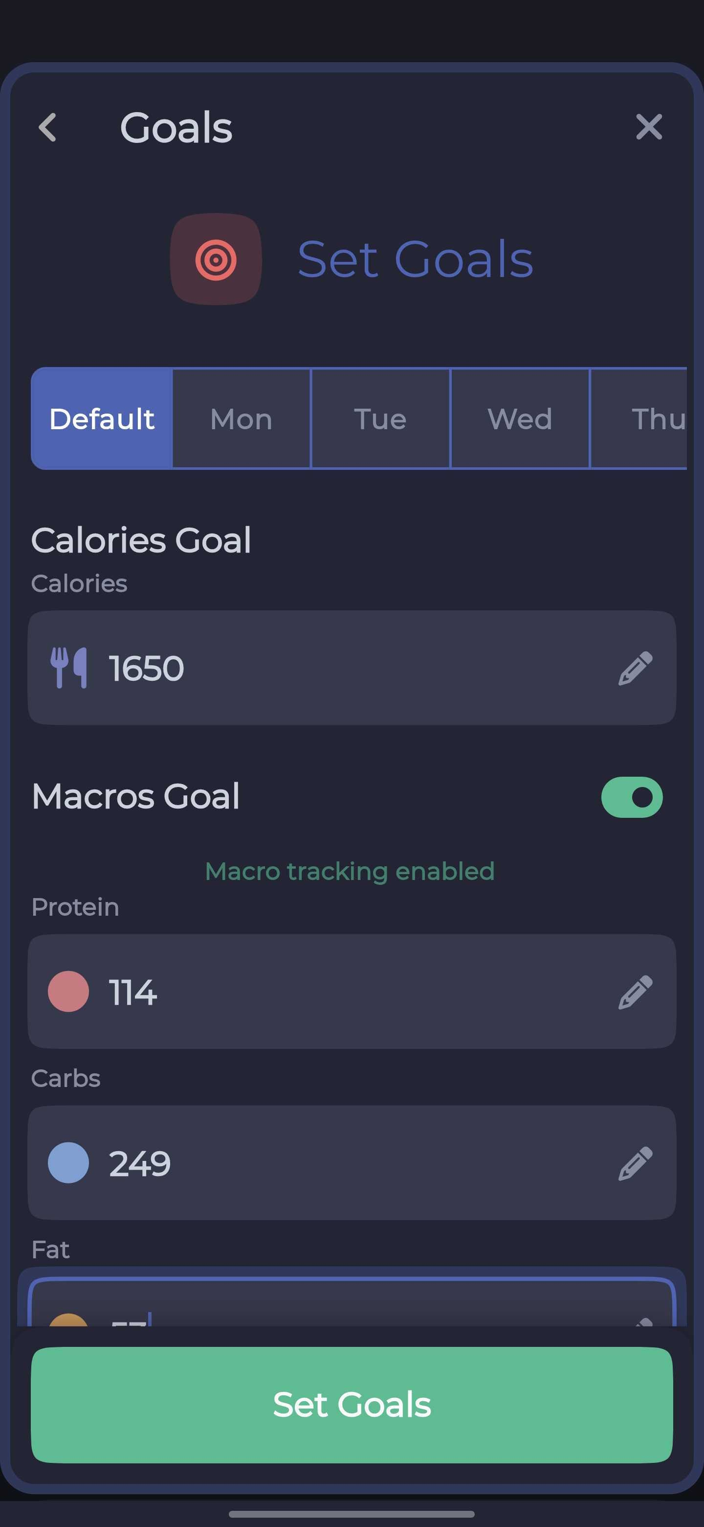 Cal Track - A Simplified Calorie Tracker